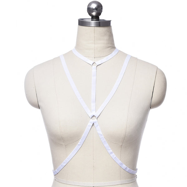 Strapy Sexy No Bra White Bondage Harness Lingerie – Le Jour Jour