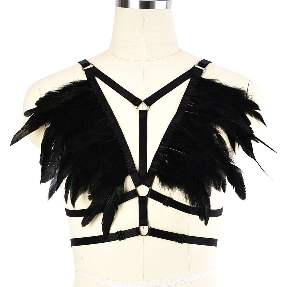 Wife Sexy Bra Naughty Bondage Harness Lingerie Feather Bra – Le Jour Jour